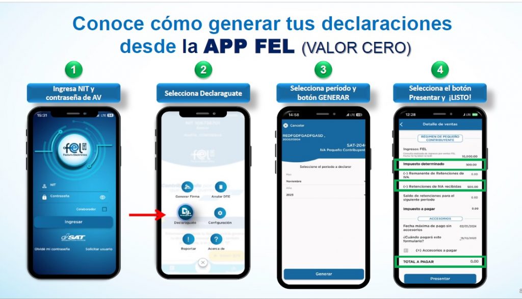 4 Simples Pasos Para Generar Declaraciones Desde La App FEL